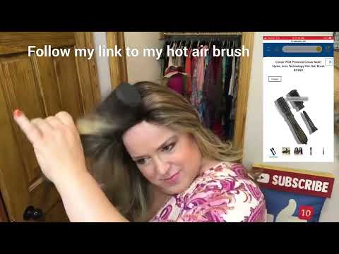 How I Restyle the Updo Wigs from Paula Young Using a Hot Air Brush  💛 #GRWM #wigstyling #paulayoung