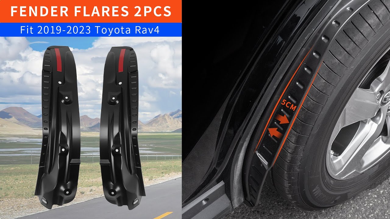 2019-2023 Toyota Rav4 Fender Flares Black Rear Splash Guards Mud Flaps ...