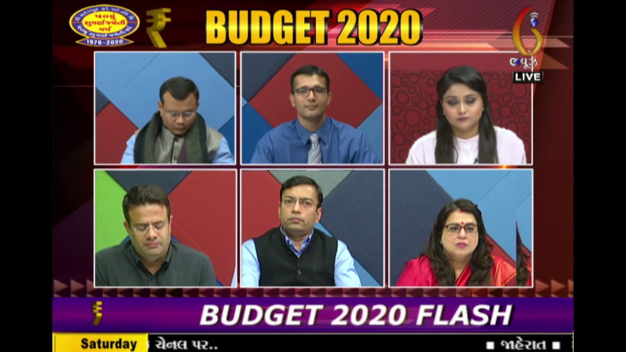 Live Discussion on Budget 2020 @ 04:00 PM | 01-02-2020 | Gujaratnews ...