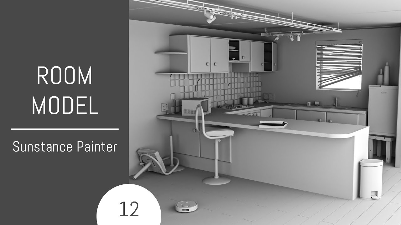 Room 3D Model - Substance Painter Exploration - YouTube