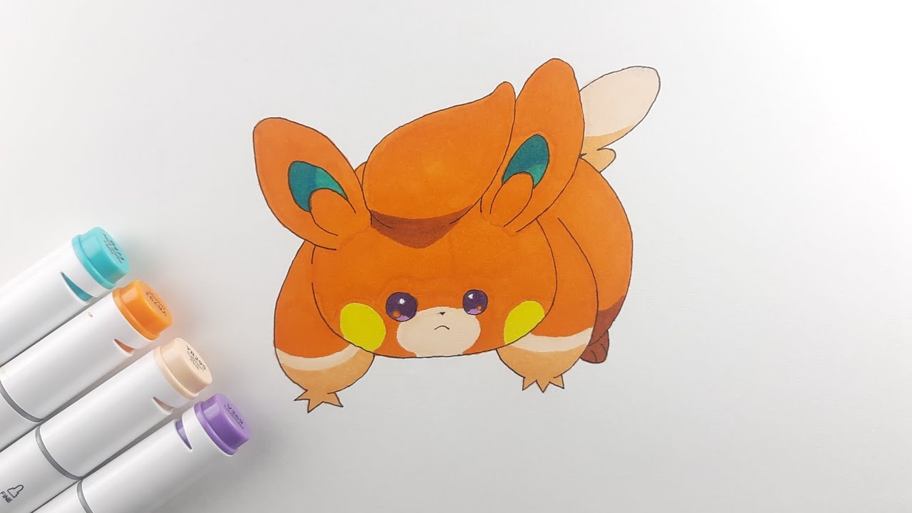 How to draw Pawmi Pokémon | 100 Days Drawing Challenge | Day 16 - YouTube
