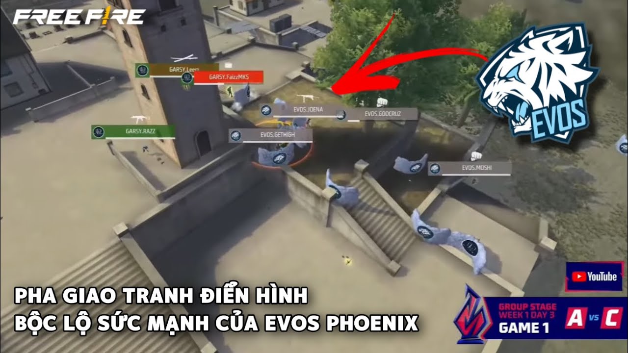 Pha Giao Tranh Điển Hình Bộc Lộ Sức Mạnh Của Evos Phoenix | Free Fire ...