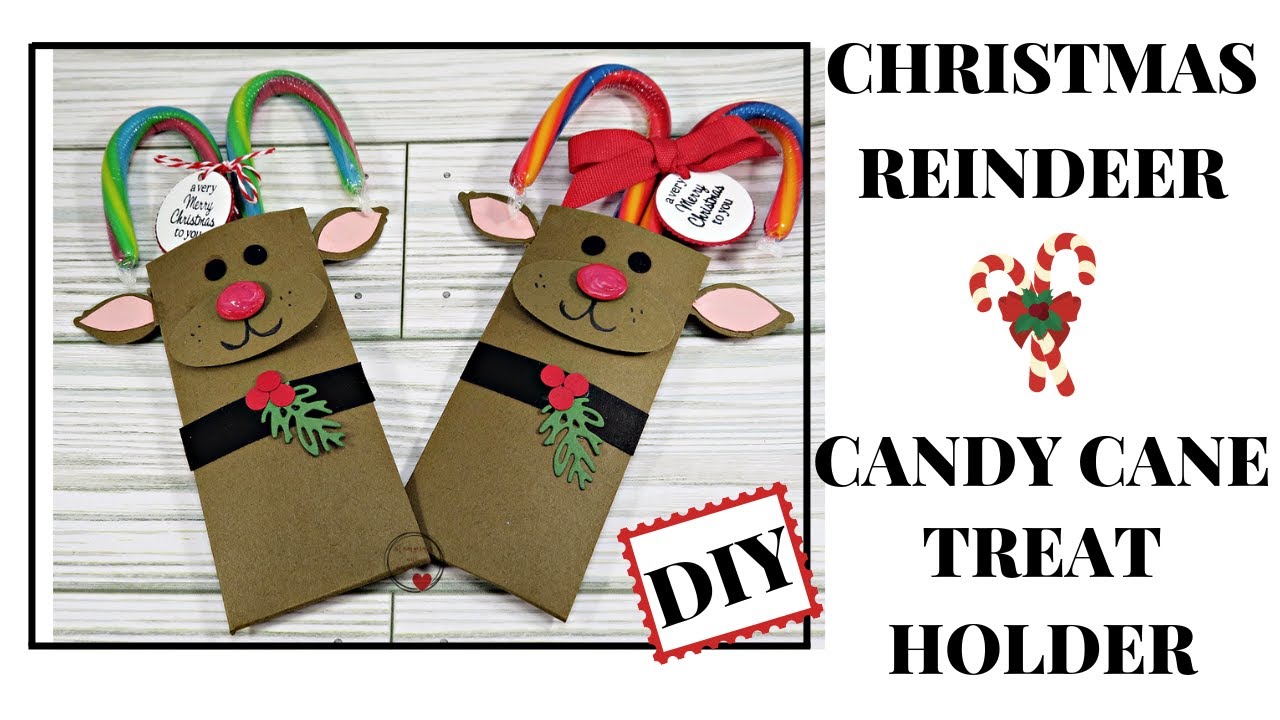You have to make this Christmas Reindeer Candy Cane Treat Holder ...