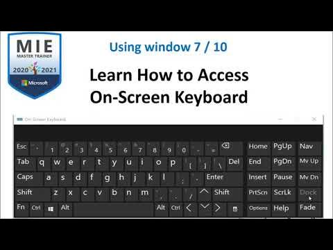 How to access On Screen Keyboard Using Window 7 or 10 | On Screen ...