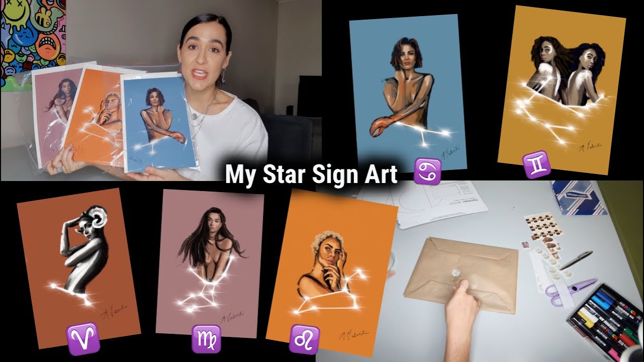 INTRODUCING MY LATEST ART PROJECT : STAR SIGN ART - YouTube