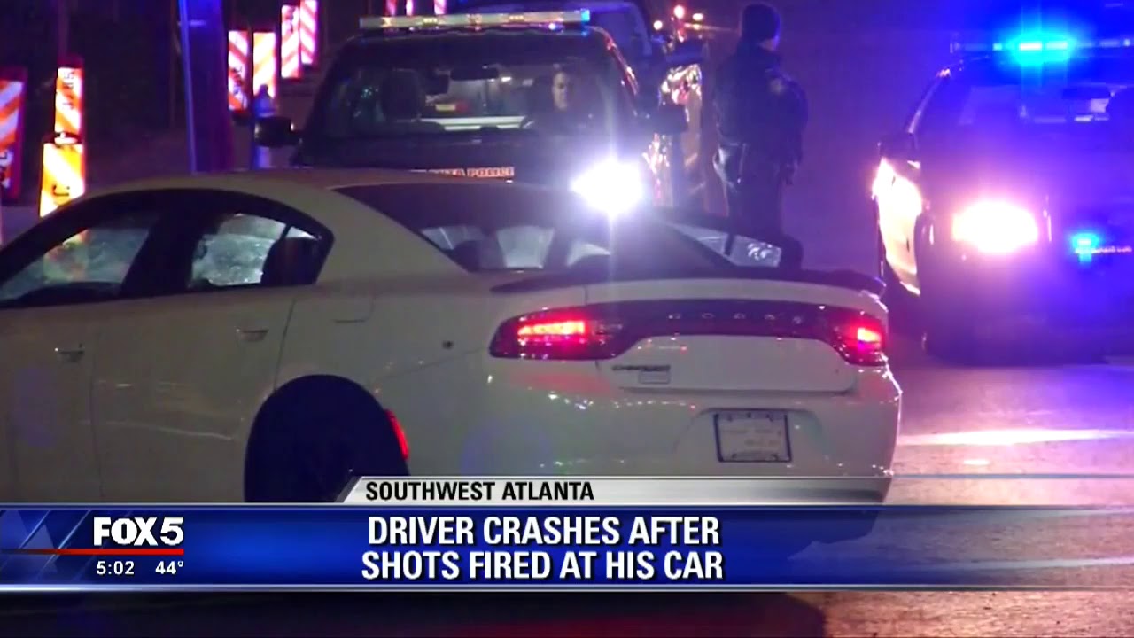 Driver Crashes After Shots Fired At Car Youtube