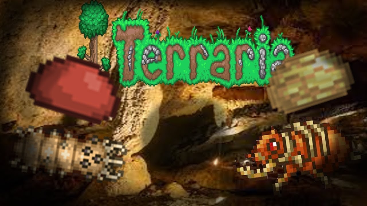 Terraria - caves are VERY scary (Terraria pt.2) - YouTube