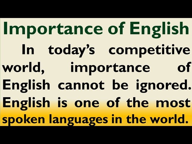 Short Speech On Importance Of English Language 2 Minute Speech On short-speech-on-importance-of-english-language-2-minute-speech-on