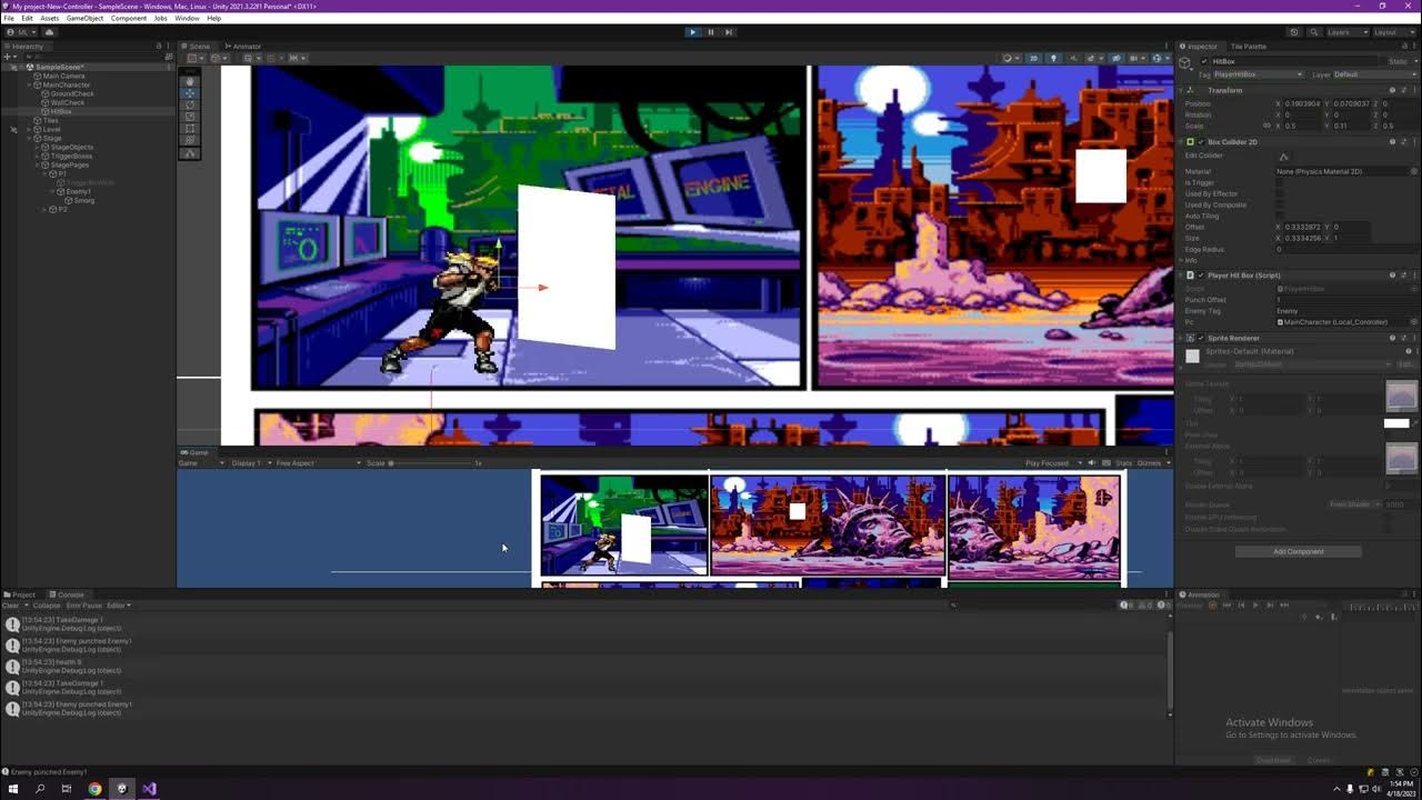 ComixZone Replica - self 2d sprite pipeline training - YouTube