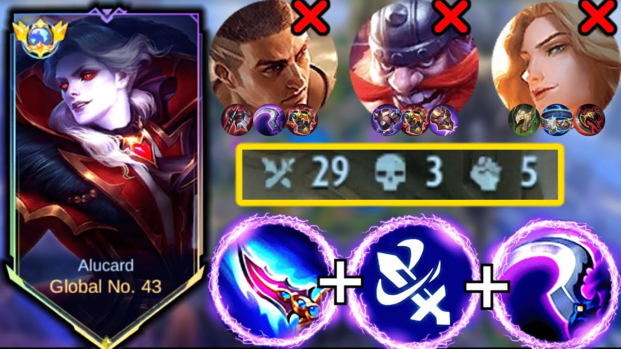 BEST BUILD AND EMBLEM GLOBAL ALUCARD (SOLO RANK) | MOBILE LEGENDS ...