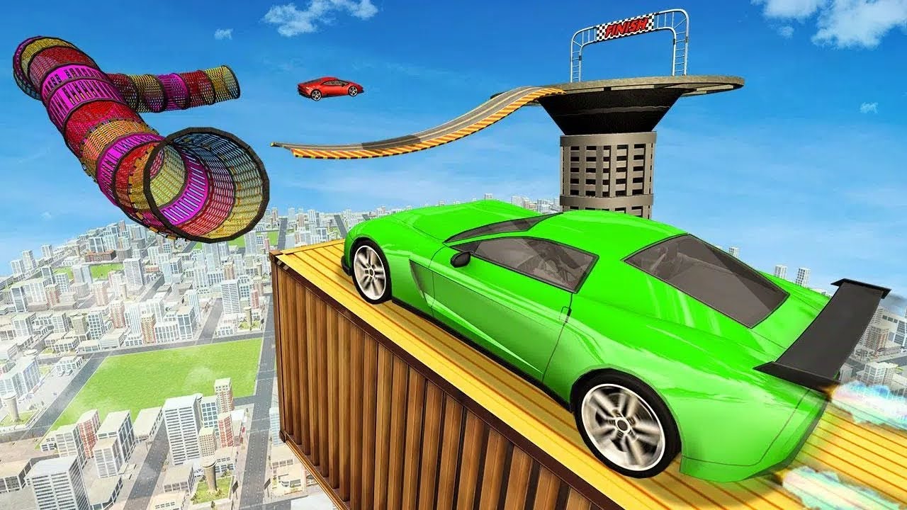 racing car stunts crazy track gem gemes dikhaye - YouTube