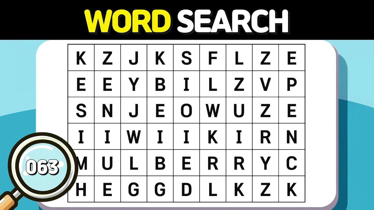 ️Word Search #063 🔎 The Search Quest | Find the Hidden Word | Scrambled ...