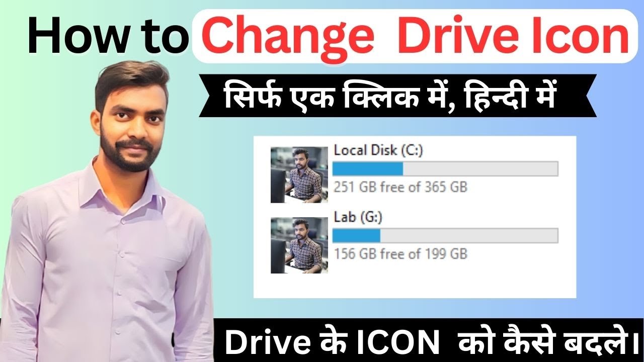👌🔥 How to Change Drive icon of computer/laptop | change default icon in ...