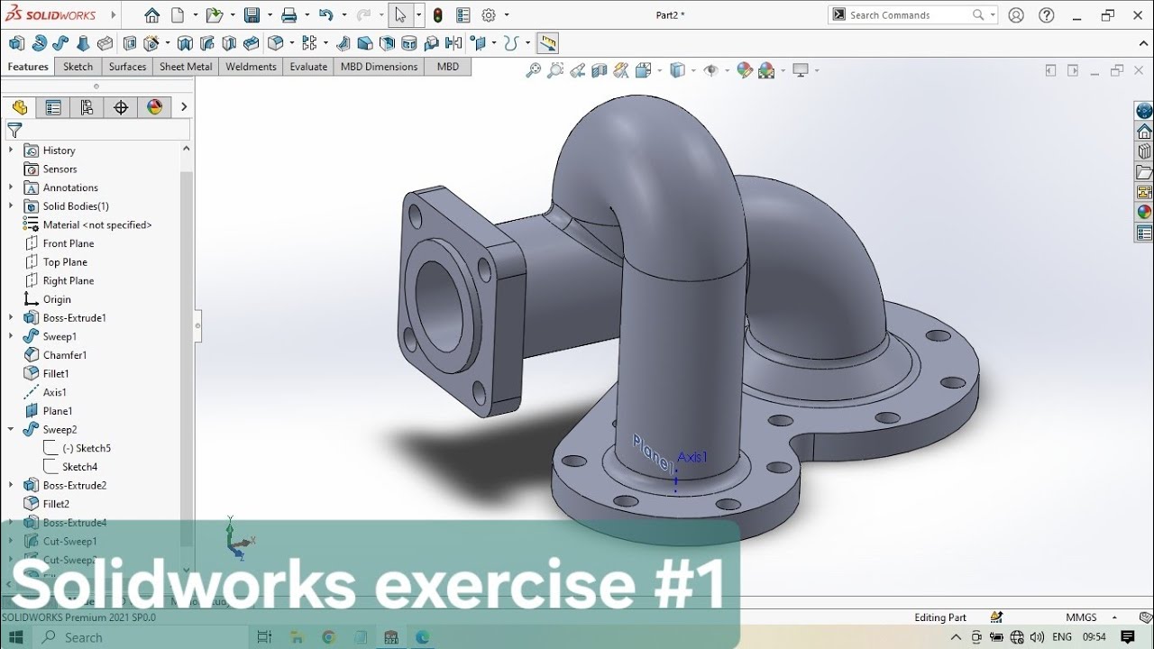SolidWorks part modeling tutorials - YouTube