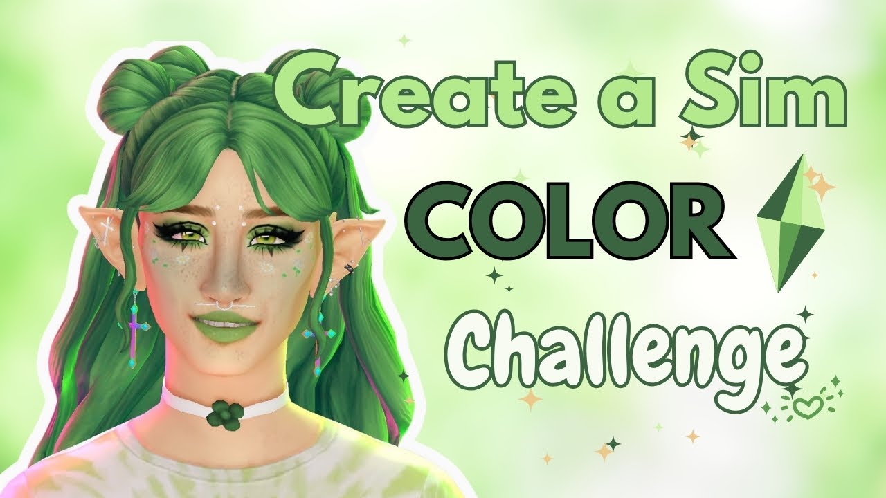 Speed CAS Color Challenge | GREEN💚| The Sims 4 - YouTube