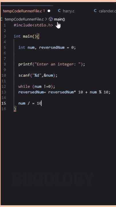 Reverse Number In C Programming Tutorialbugology Cprogramming Code Programming Ytshorts 5508