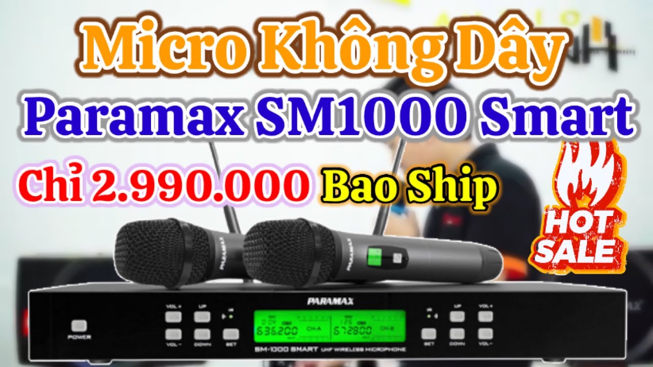 Micro không dây hát hay paramax SM1000 smart 2,99tr bao ship toàn quốc ...