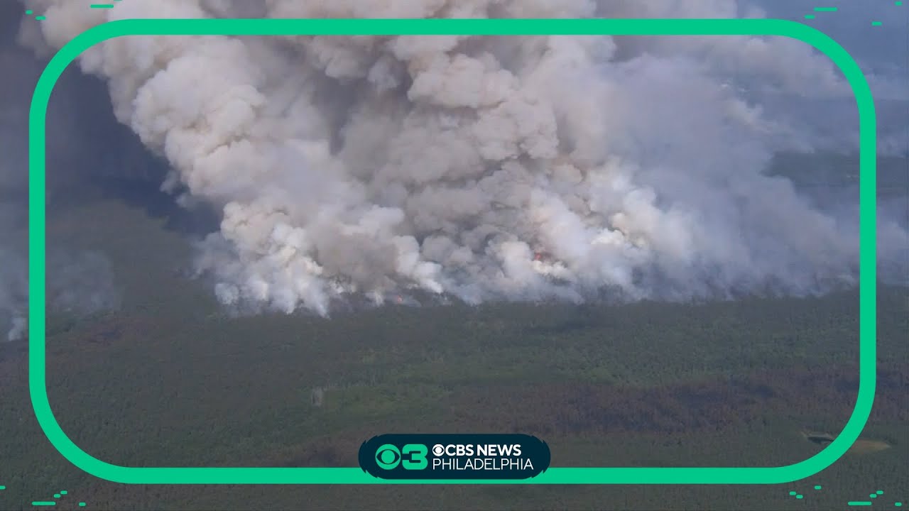 Bass River fire reaches 5K acres, 50% contained - YouTube