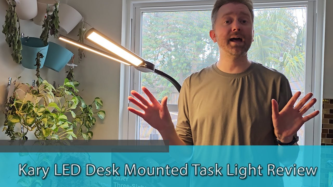Kary LED Desk Mounted Task Light Review - YouTube