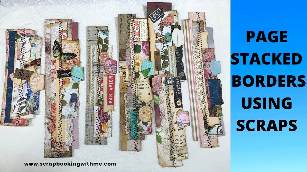 FILE TAB STACKED BOARDERS ~ USING SCRAPS ~ #roxysweeklychallenge - YouTube