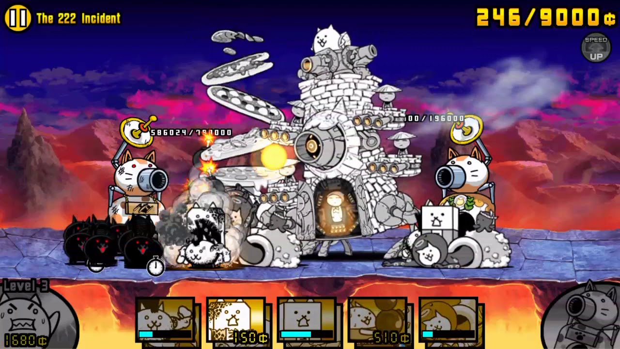 The Battle Cats Gameplay - 222 Incident (2 star) - YouTube