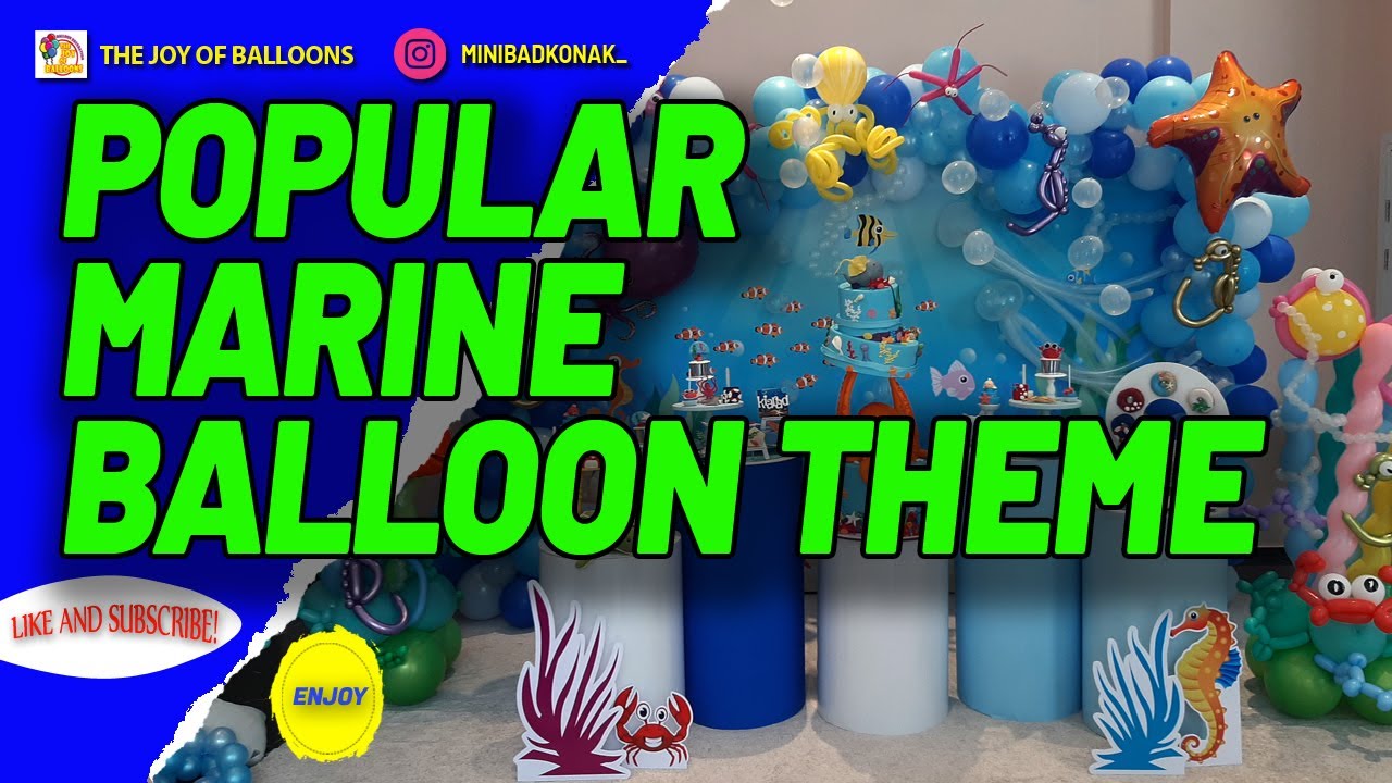 balloon decoration ideas || balloon sea decoration II marine balloon ...