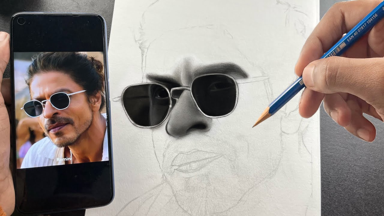 How to draw Shahrukh Khan | Pathan Drawing ️🔥 - YouTube