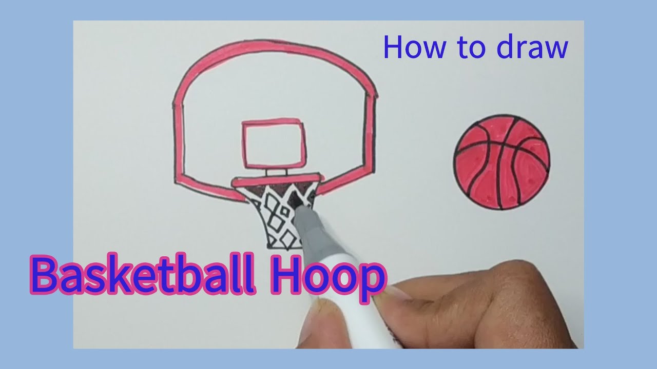 How to draw Basketball Hoop - YouTube