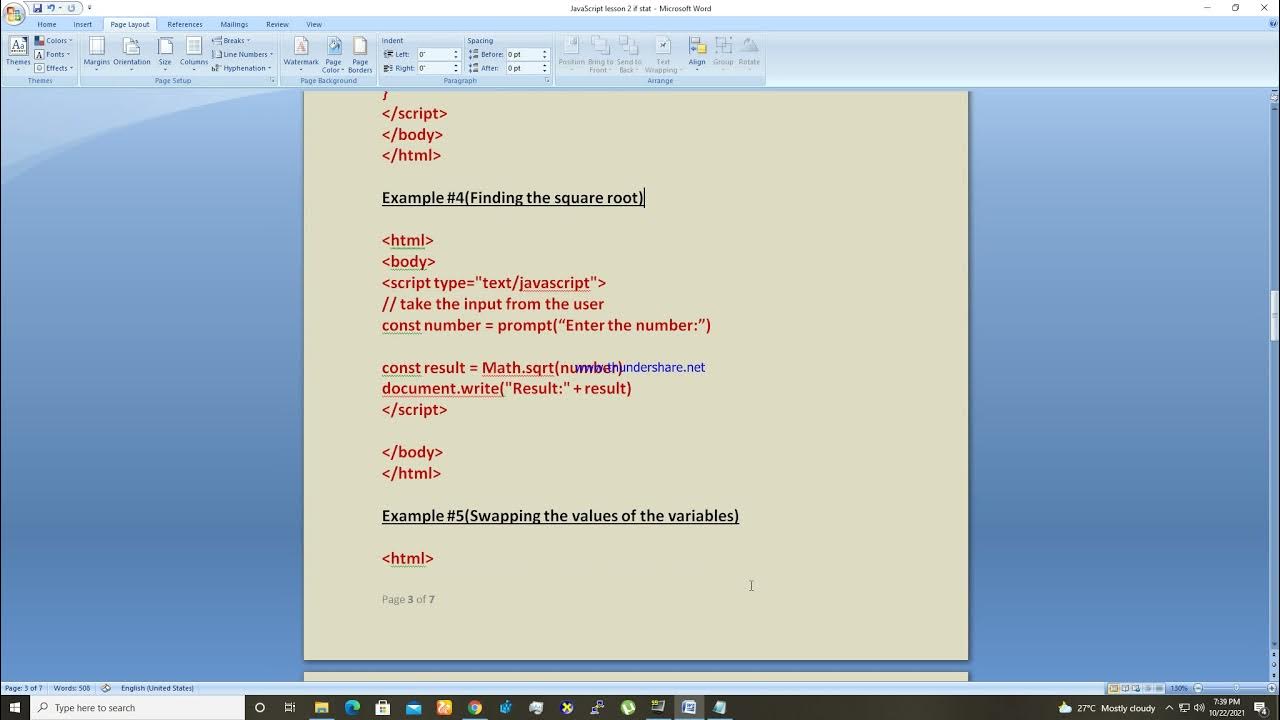javascript lesson 2 - YouTube