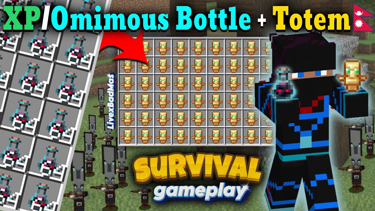 Minecraft Game Play Live 🇳🇵 | Pillager Outpost Farm | LivexBadMas - YouTube