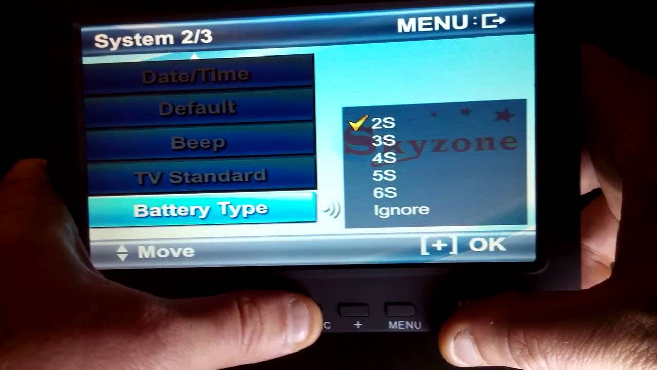 Skyzone RC 700D 7" Inch Diversity DVR Monitor Menu - YouTube