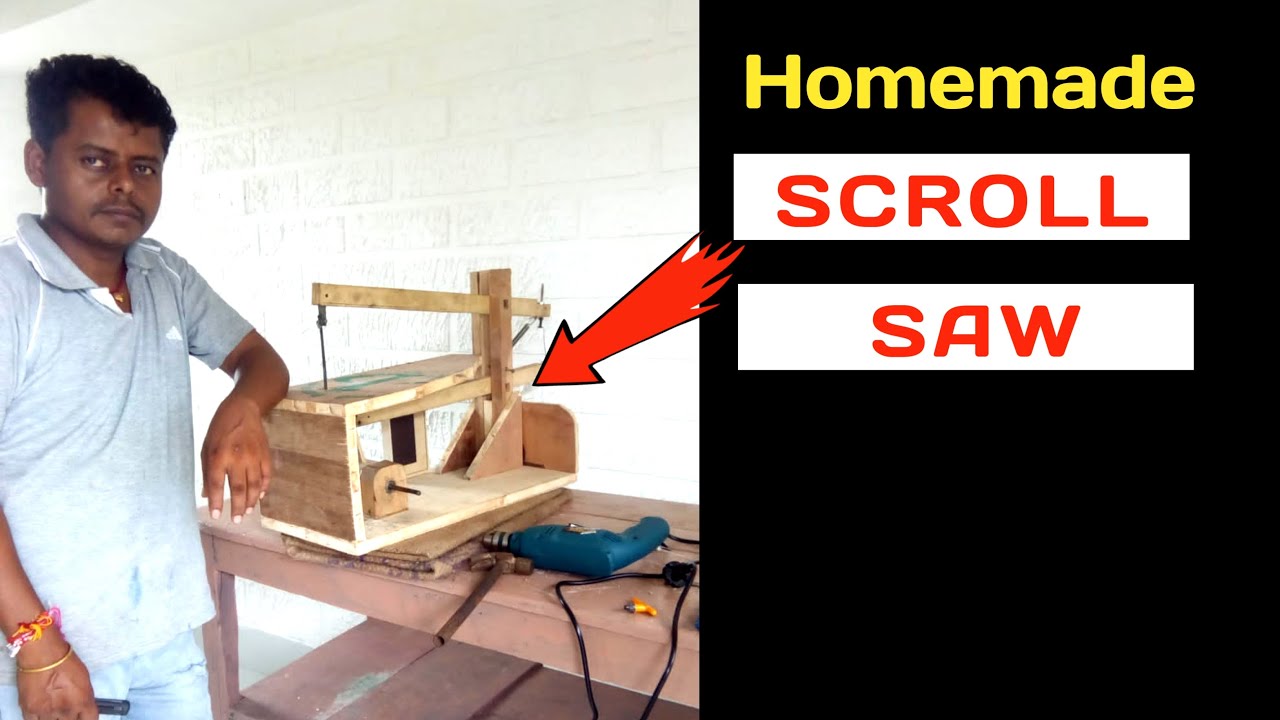 How to make scroll saw machine at home | Homemade Scroll SAW portable ...