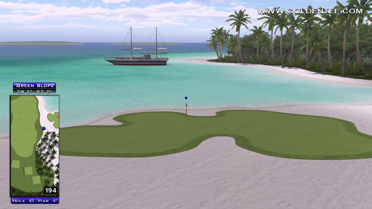 Golden Tee Great Shot on Sandy Reef! - YouTube