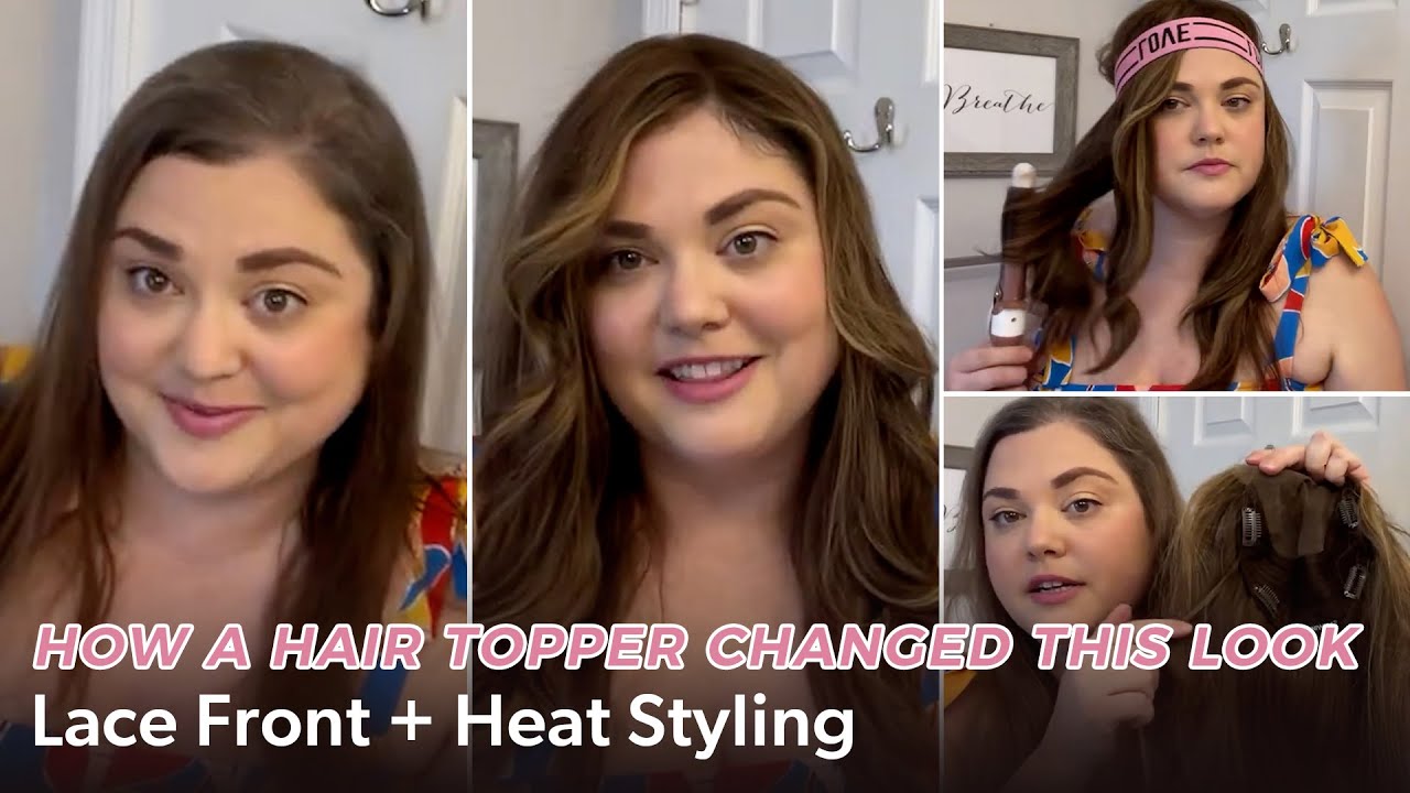 How a Hair Topper Changed This Look | Lace Front + Heat Styling ...