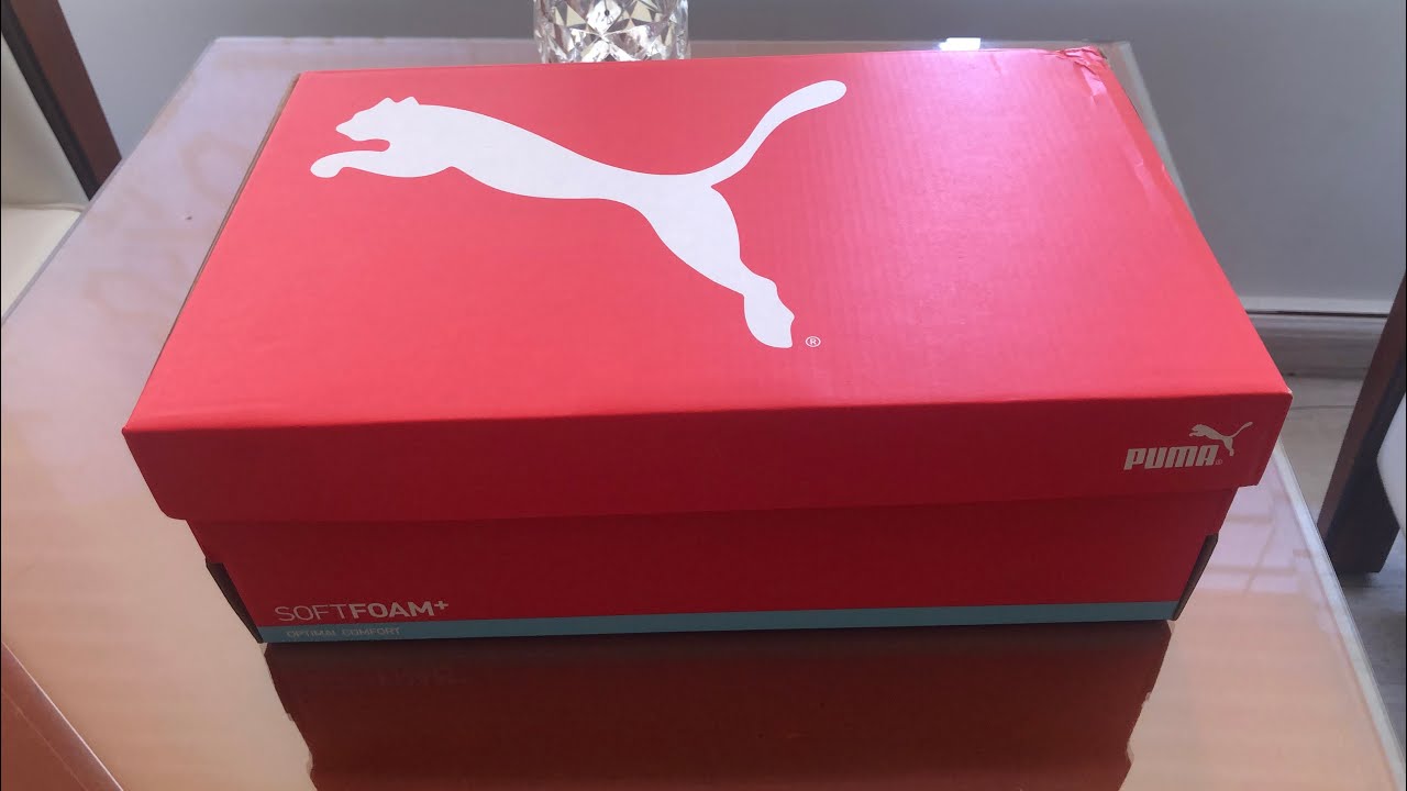 Puma soft foam Opening the shoe box - YouTube