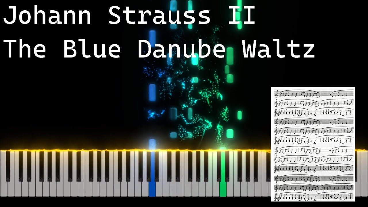 Johann Strauss II - The Blue Danube Waltz Piano Tutorial [Nivek.Piano] - YouTube