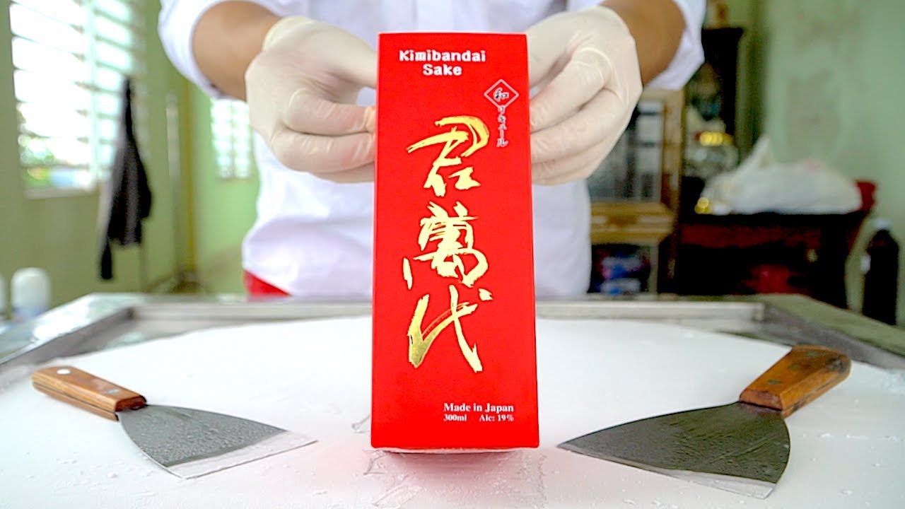 How to make SAKE Ice cream rolls - YouTube