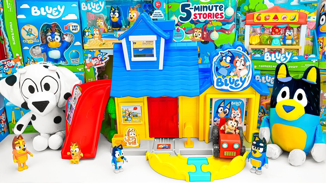 Bluey Toy Collection Unboxing Review| NEW Bluey House Playset | Bluey ...