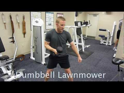 Dumbbell Lawnmower - YouTube