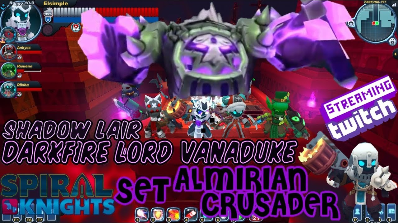 Spiral Knights | Shadow Lair Darkfire Lord Vanaduke | Set Almirian ...