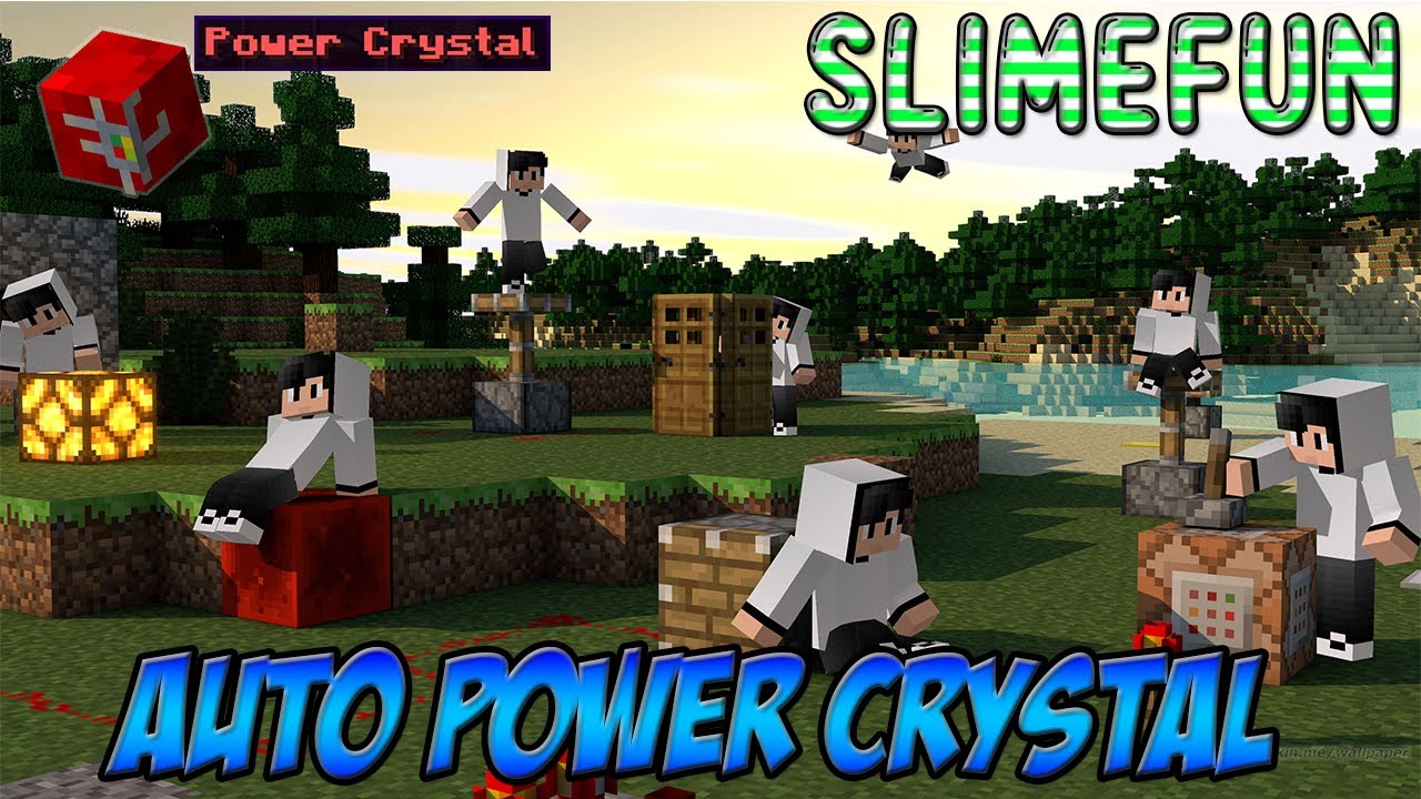 AUTO CRAFT POWER CRYSTAL / RADA RIBET JUGA NIH - MINECRAFT SLIMEFUN TUTORIAL INDONESIA PART 28 ...