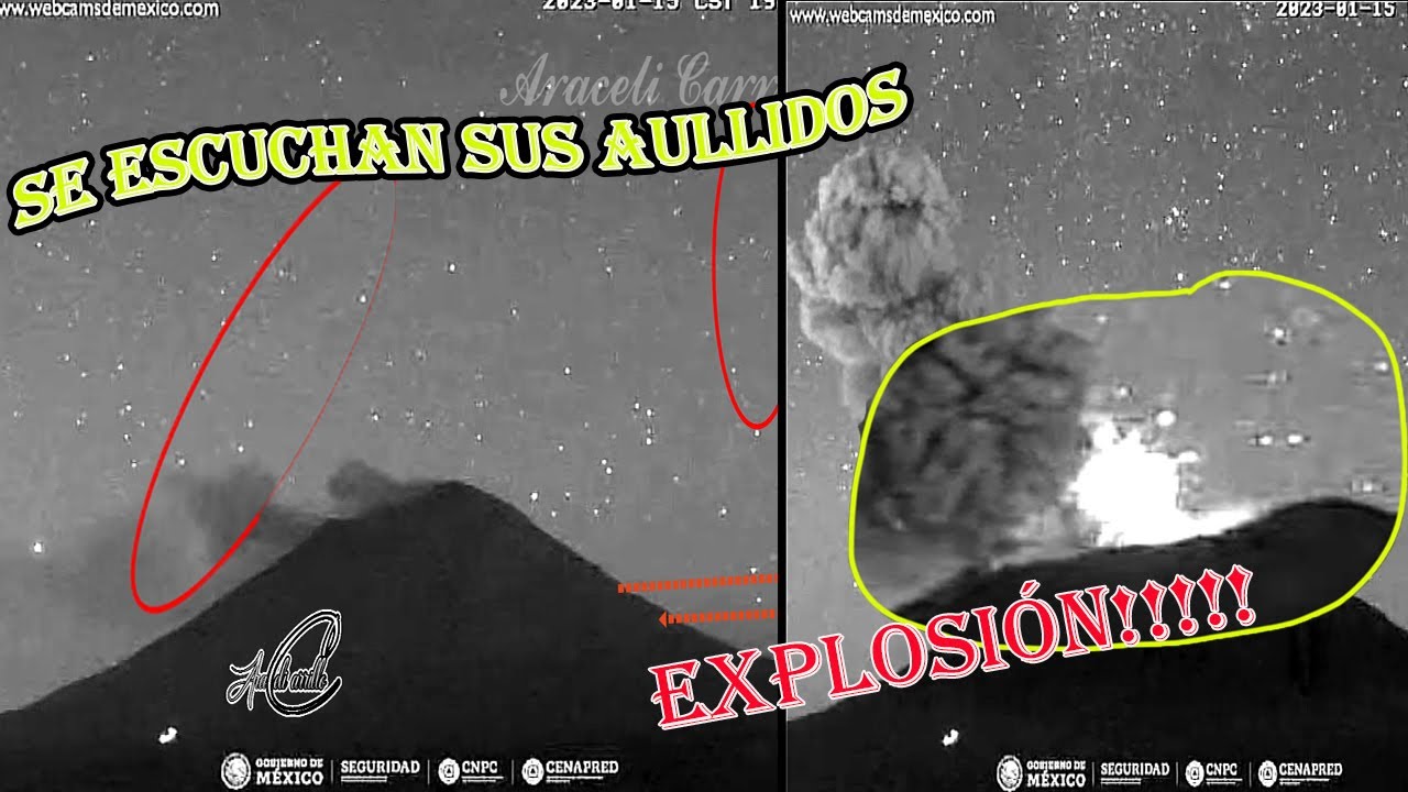 🔴ESPECTACULAR 🌋EXPLOSIÓN | SUS AULLIDOS #Popocatépet y Avistamiento # ...