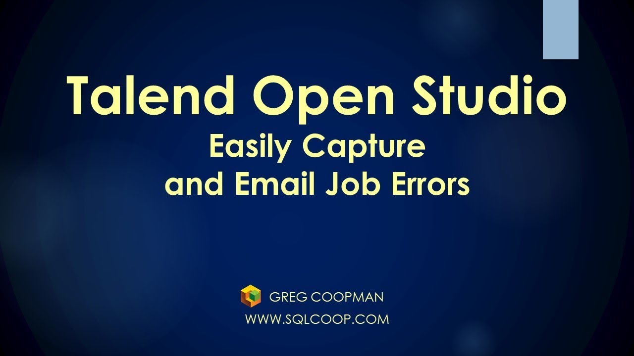 Powerful Tip on Easily Capture and Email Errors in Talend - YouTube