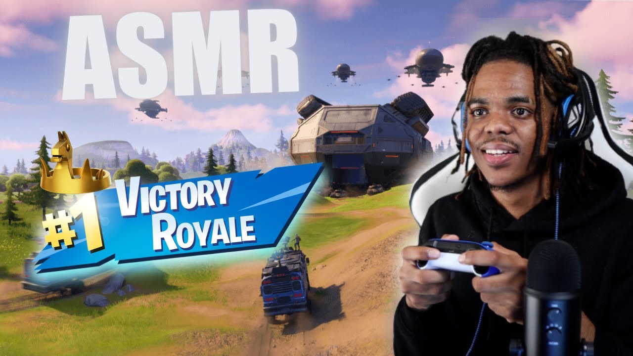 playing FORTNITE in ASMR - YouTube