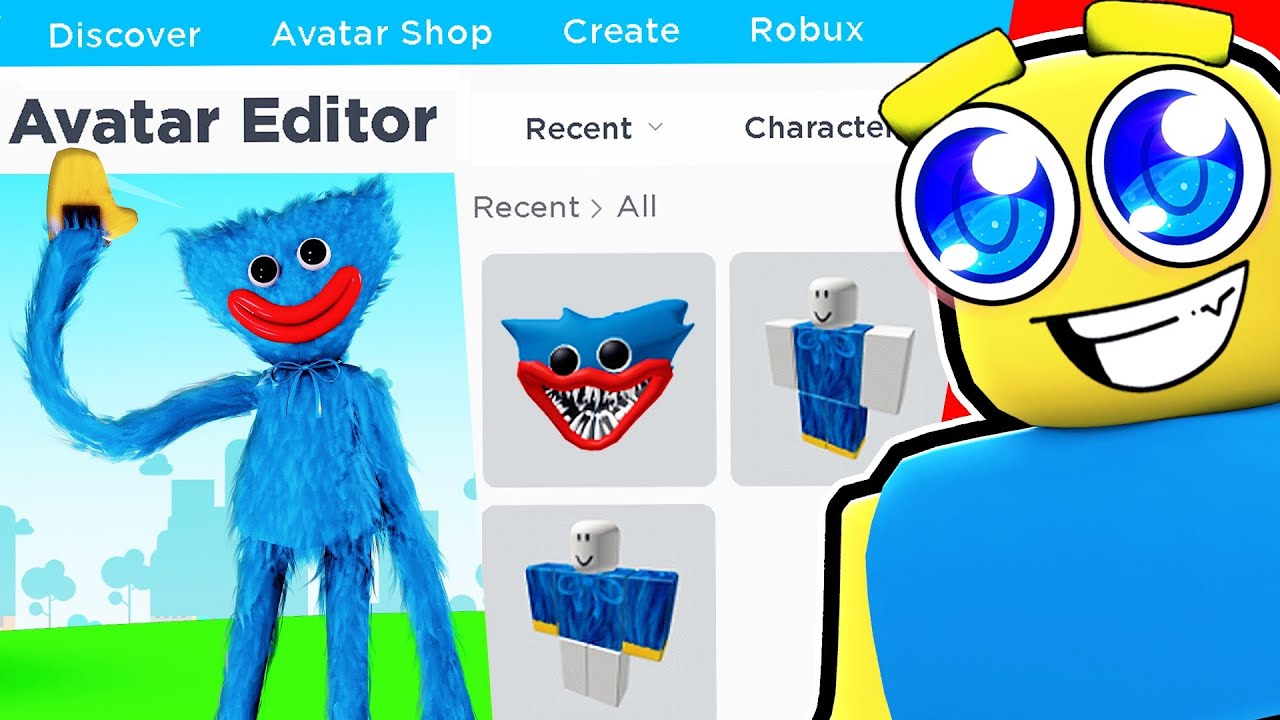 I made the most REALISTIC Huggy Wuggy Avatar... (Poppy Playtime Roblox ...