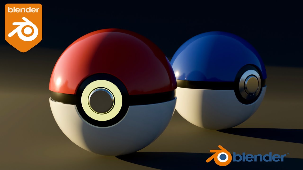 How to make Pokeballs in blender (beginner tutorial) - YouTube