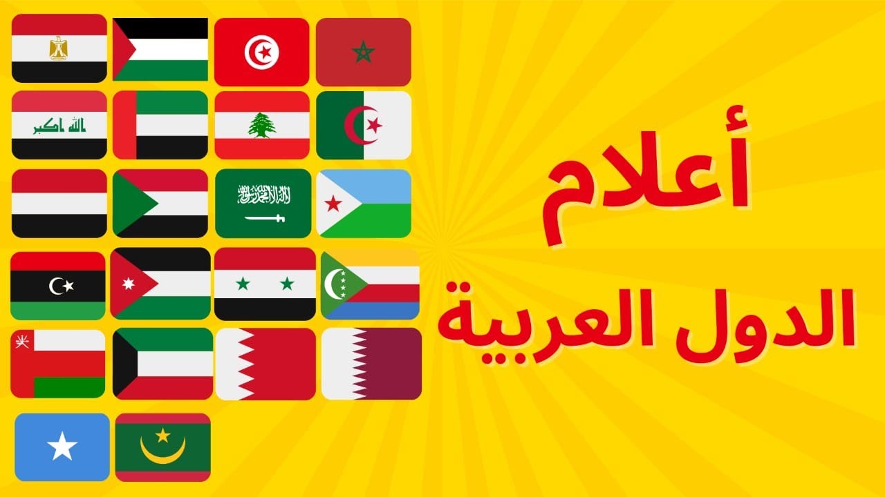 أعلام الدول العربية للأطفال😄 تعليم جميع أعلام البلدان العربية🌍 Youtube