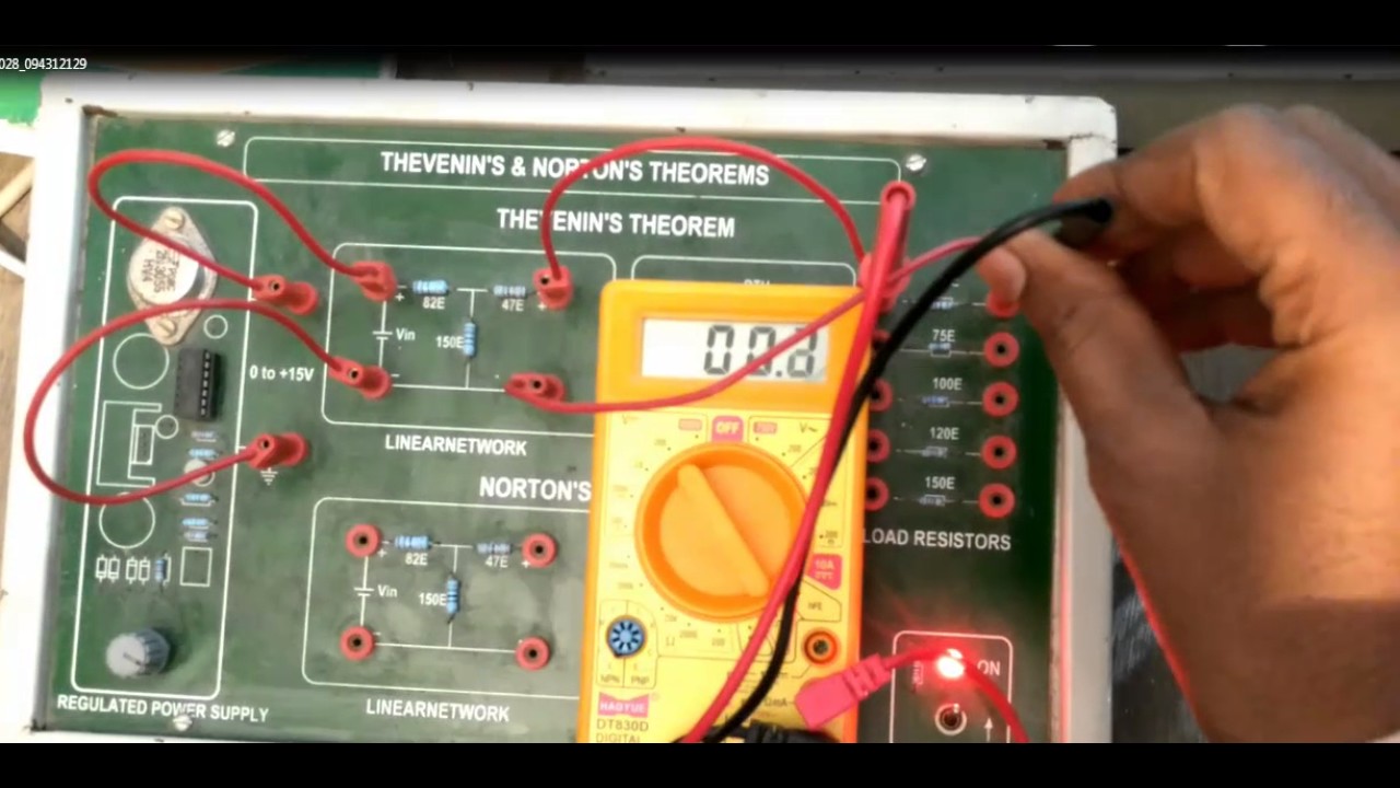 Thevenin's theorem lab explanation | Electronics lab Tutorials - YouTube