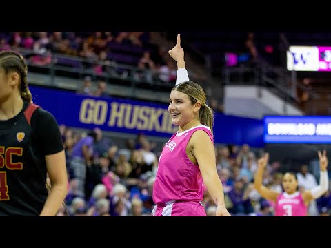 Amber Melgoza's game-high 25 leads Huskies past Trojans - YouTube