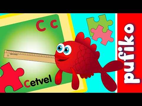 Kırmızı Balık | Alfabe | Yapboz | Bulmaca | C Harfi | Puzzle | Nesneler | Pufiko